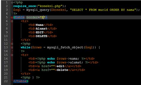 Menampilkan Data Dengan Mysql Improve