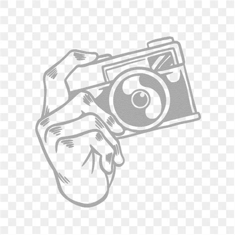 Gray Analog Camera Outline Sticker Premium Png Sticker Rawpixel