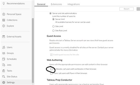 New Workbook Option Greyed Out For Server Administrator Account Tableau Software