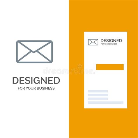 Mail Email User Interface Grey Logo Design And Business Card Template Stock Vector