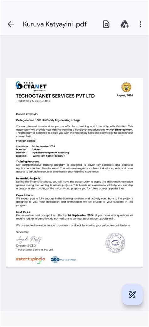 Kuruva Katyayini On Linkedin Octanet