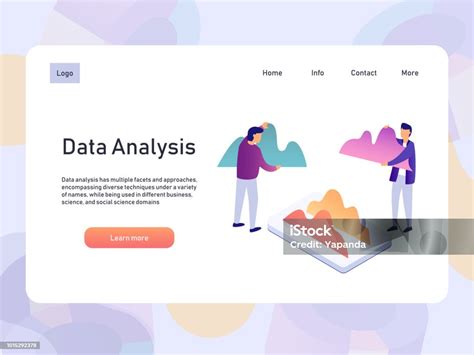 데이터 분석 방문 페이지 3d 등각 투영 벡터 일러스트 레이 션입니다 0명에 대한 스톡 벡터 아트 및 기타 이미지 0명 3