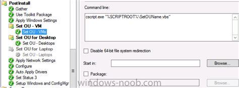 Move Computer To Specific OU During Build Based On Hardware Type And Computer Name Deploying