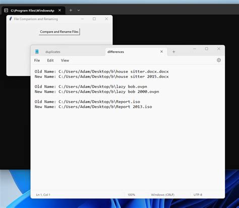 A Python Script Which Syncs File Names Between Microsoft Windows
