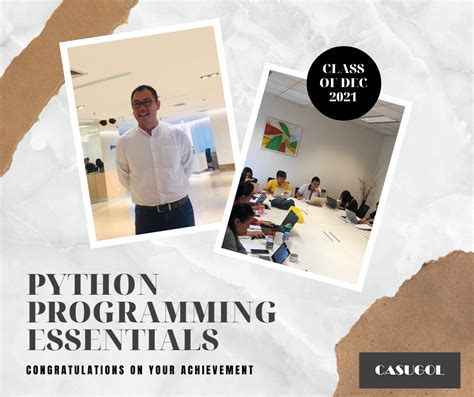 Congratulations To Participants Of Python Programming Essentials Class Of Dec 2021 Casugol
