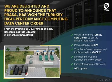prasa has won the turnkey high performance computing data center order