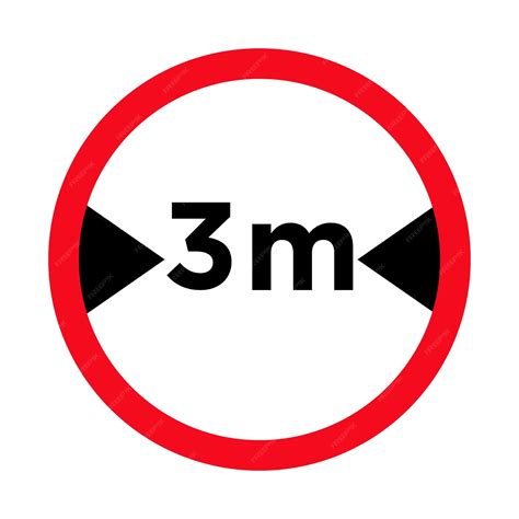 Premium Vector A Dutch Prohibition Sign Width Limit