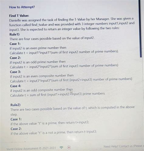 How To Attempt Find T Value Danielle Was StudyX