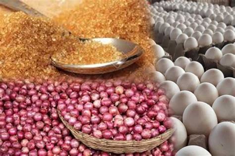 දුඹුරු සීනි ලොකු ළූණු සහ බිත්තර මිල ගැන කැබිනෙට්ටුවට ආ නිර්දේශ