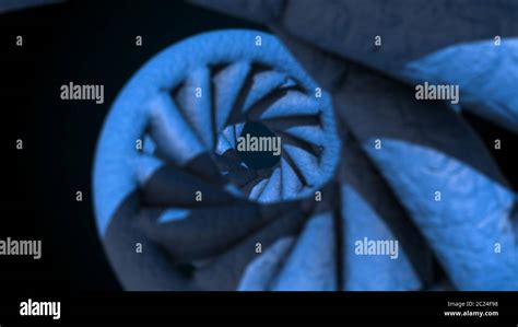 Dna Abstract 3d Polygonal Wireframe Dna Molecule Helix Spiral Medical Science Background Stock