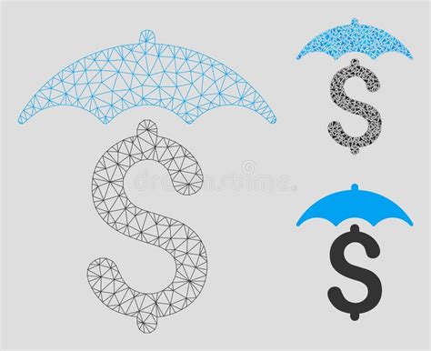 Financial Roof Vector Mesh Network Model And Triangle Mosaic Icon Stock Vector Illustration Of