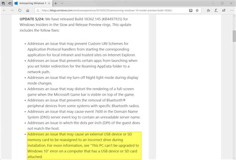 Microsoft Releases Kb4497935 For Windows 10 Version 1903 Major Fixes