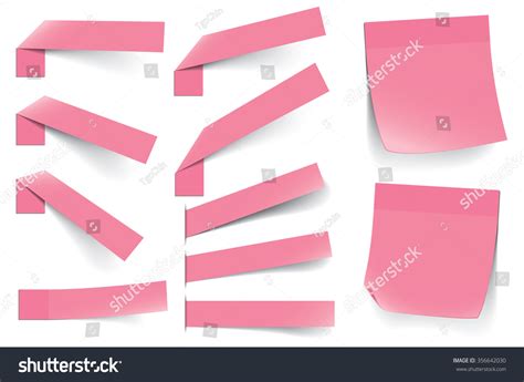 Various Sticky Notes Different Sizes Shapes Stock Vector Royalty Free Shutterstock