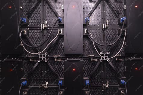 Premium Photo The Back Side Of A Large Led Screen Monitor The Texture Of The Rear View Of The