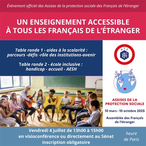 Webinaire Spécial éducation Un Enseignement Accessible à Tous Les Français De Létranger Le