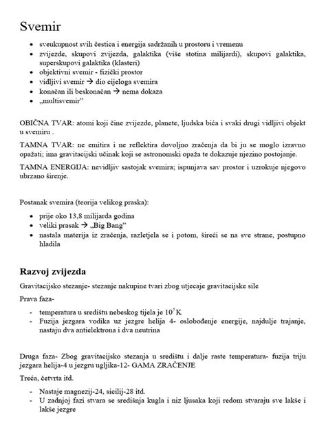 Svemir Pdf