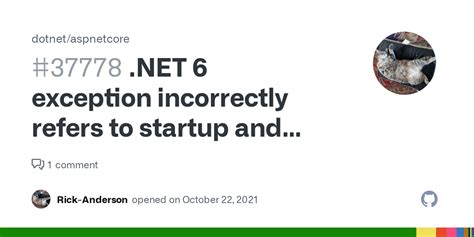 Net Exception Incorrectly Refers To Startup And Configureservices Issue Dotnet