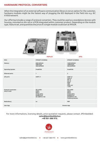 all jpembedded catalogs and technical brochures