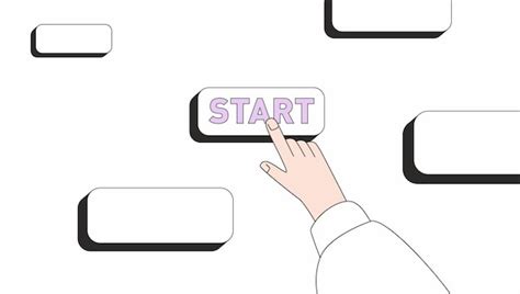 Premium Vector Hand Push A Button Vector Illustration Make Choice