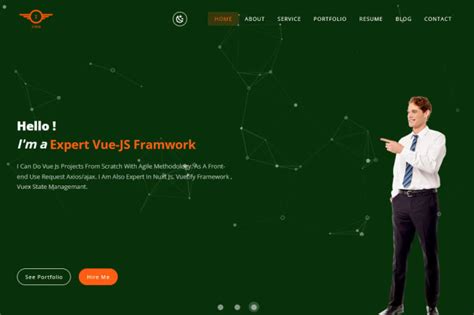 Be Your Front End Developer Using Vue Js Nuxt Js By Profilede Fiverr