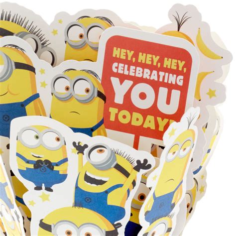 Despicable Me Minions Celebrating You 3d Pop Up Card Greeting Cards
