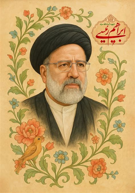 تصویرسازی چهره شهید آیت الله سید ابراهیم رئیسی