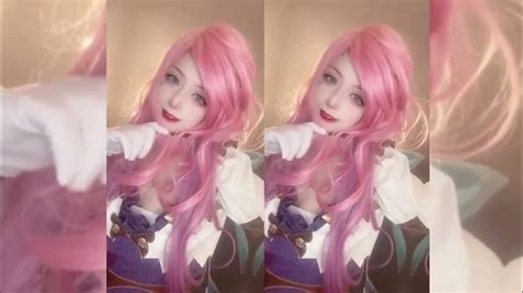 盘点萨勒芬妮的神级cos，爪琊这个后躺也太绝了吧cosplay金发女孩 视觉冲击 粉墨团 芭比娃娃 Youtube