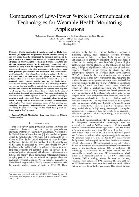 Pdf Comparison Of Low Power Wireless Communication Technologies For