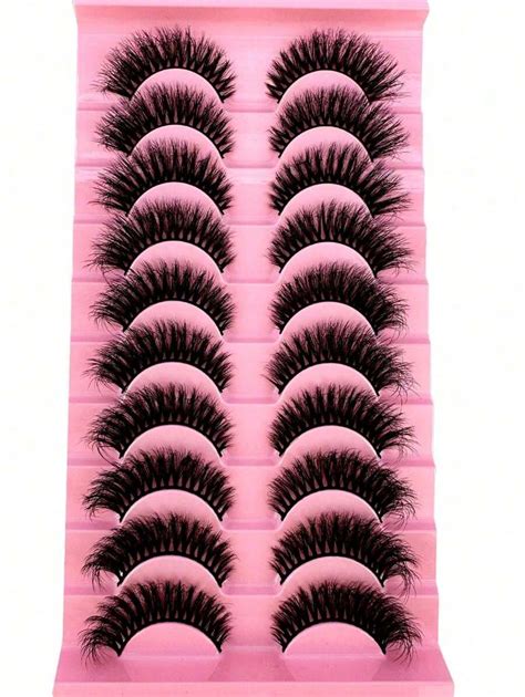 New 10 Pairs Natural Long 3d Mink False Eyelashes Fake Lashes Makeup