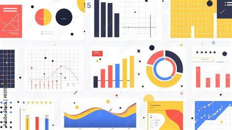 Stock Illustration „design A Visual Guide To Common Data Visualization