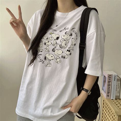 박시핏귀여움 깜찍 러빙유누피 꾸안꾸 프린팅 여름 박시 반팔티 3col 에이블리