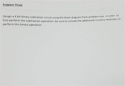 Solved Problem One The Block Diagram Of A 4 Bit Ripple Carry Chegg Com