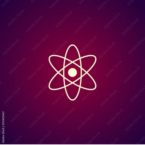 Abstract Physics Science Model Icon Vector Illustration Stock Vector Adobe Stock