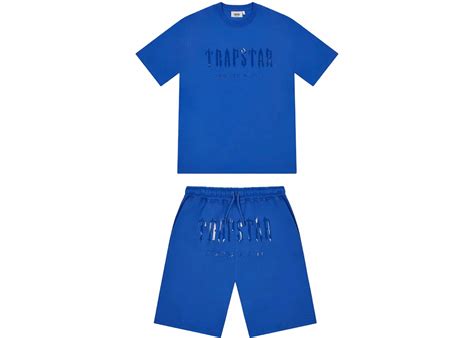 Trapstar Decoded Gel Short Set Dazzling Blue Mens Ss23 Us