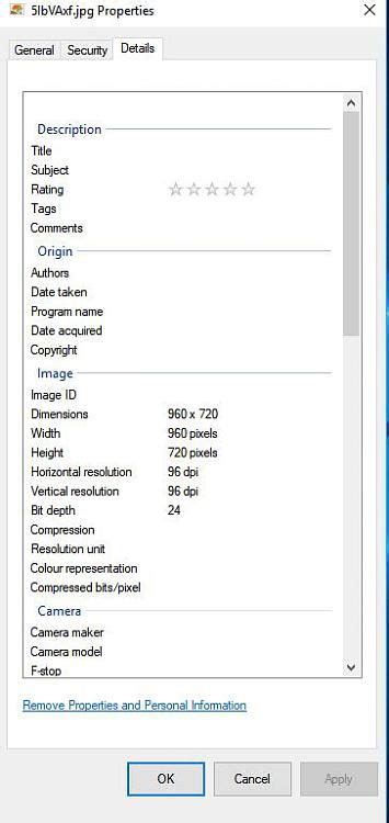 Removing Metadata From Photos Solved Windows 10 Forums