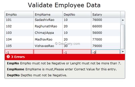 Silverlight Data Validations In Datagrid