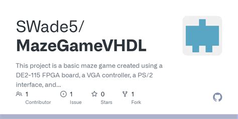 Github Swade5mazegamevhdl This Project Is A Basic Maze Game Created Using A De2 115 Fpga