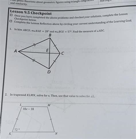 [answered] i prove theorems about geometric figures using triangle cong