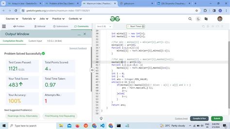 day 94 100 of coding challenge on geeksforgeeks completed divyanshu