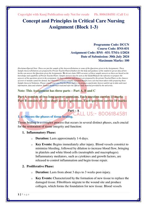 Ignou Bns 031tma 1 Solved Assignment 2024 English Medium