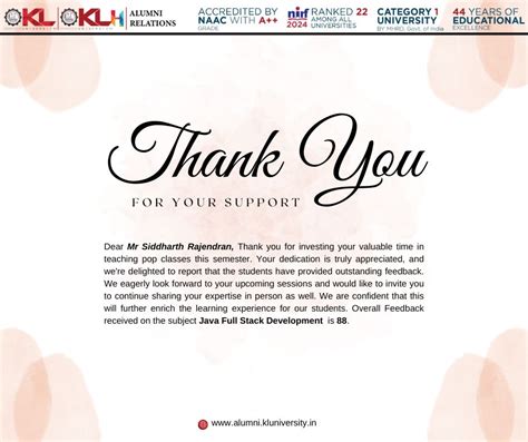 Kluniversity Gratitude Teaching Javafullstack Knowledgesharing