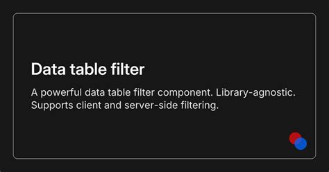 Data Table Filter — Bazzaui
