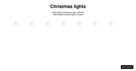 Christmas Lights React Codesandbox