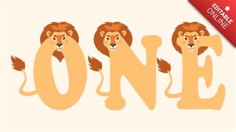 One Lion King Cartoon Font Text Effect Generator