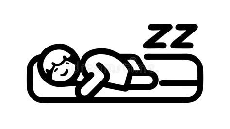 Person Sleeping Icon Zzz Rest Bedtime Sleep Symbol Art Vector Design Generative Ai Stock Vector
