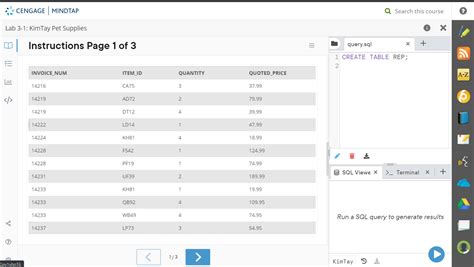 Solved Task 1 Create A Table Named Rep The Table Has The Same