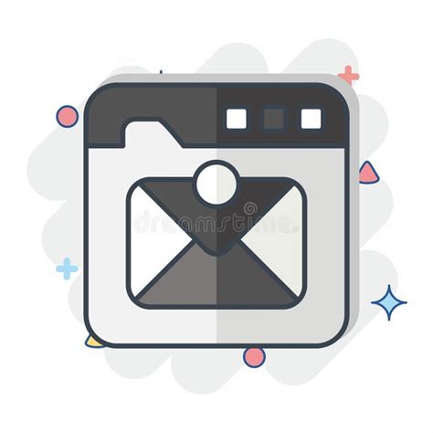 Icon Inbox Mail Related To Communication Symbol Comic Style Simple Design Editable Stock