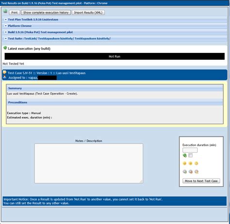 Testing Testlink 1916 Test Execution Save Results Button Does Not