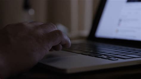 Close Up Of Hands On Scrolling On Laptop Stock Footage SBV Storyblocks