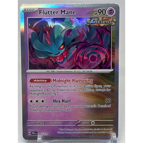 Flutter Mane 043 131 Holo Rare Scarlet And Violet Prismatic Evolutions Pokemon Tcg Shopee
